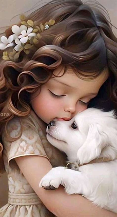 La Niña Y Su Perro Rompecabezas En Línea