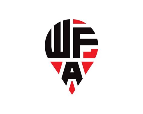 Premium Vector Wfa Letter Location Shape Logo Design
