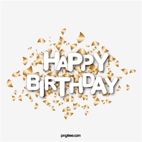 골드 컬러 부스러기 생일 축하 텍스트 상자 골든 조각 축하 Png 일러스트 및 벡터 에 대한 무료 다운로드 Pngtree