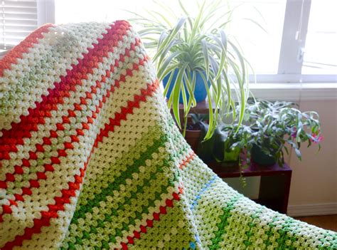 Crocheted Temperature Blanket April