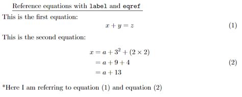 how to reference equations in latex document codespeedy