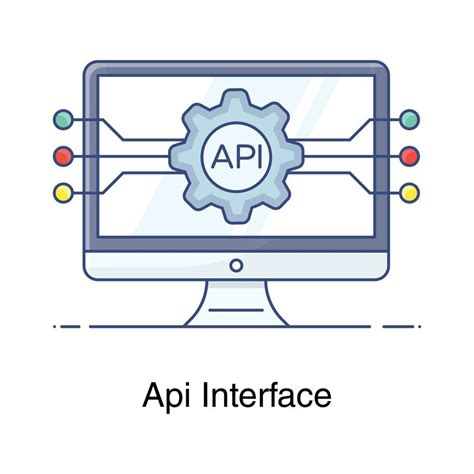 Icon Of Application Programming Interface Api Interface In Flat Style 5231372 Vector Art At