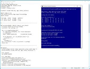 Regression Using Scikit Kernel Ridge Regression Visual Studio Magazine