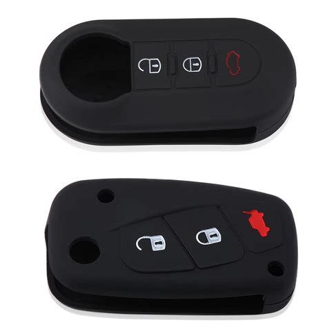 3 Button Silicone Car Remote Key Fob Shell Cover Case For Fiat 500