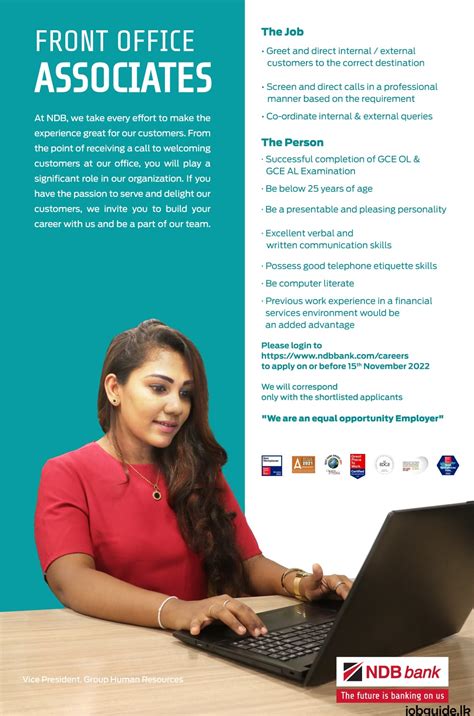 Ndb Bank Front Office Associate Job Vacancies 202223 Online Application For Ol And Al