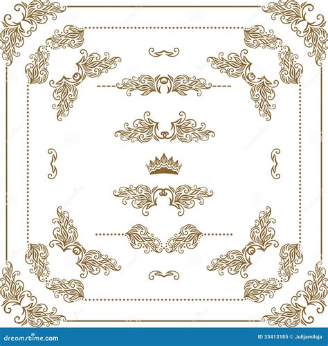 Decorative Frame Stock Vector Illustration Of Damask 33413185