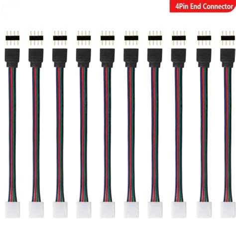 PCS Lot Pin RGB Connector Cable For SMD RGB LED Strip Lighting Connector
