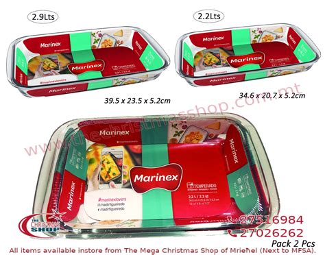 Set Of 2 Rectangular Dishes Ani283362 The Christmas Shop