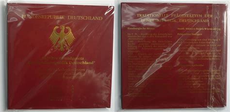 Deutschland BRD Germany 5 x 10 DM 1999 A J Gedenkmünzen Set 50