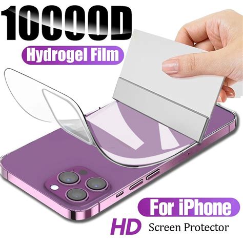 Soft Hydrogel Screen Protector For IPhone 16 15 14 13 Pro MaxPro Front