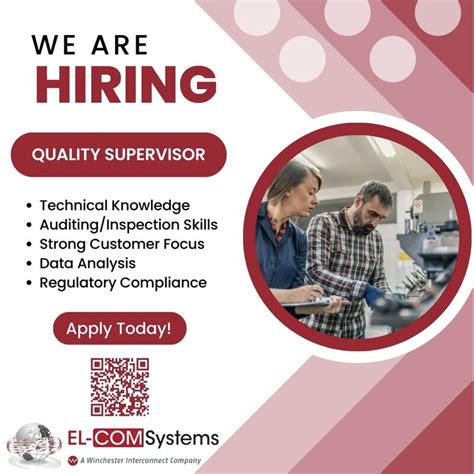 Winchester Interconnect On Linkedin Were Searching For A Quality Assurance Supervisor In