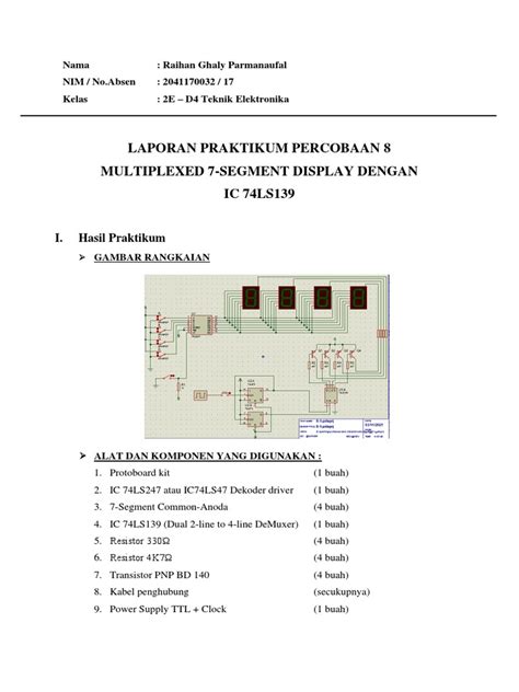 Multiplexed 7 Segment Display Dengan Ic 74ls139 Pdf