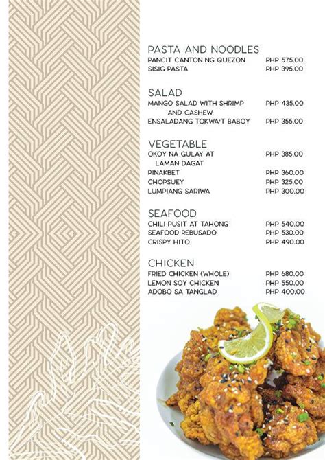 Menu At Tipulo Restaurant Antipolo