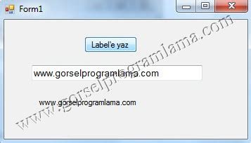 Gorsel Programlama textBoxın Özellikleri VB Net Ders