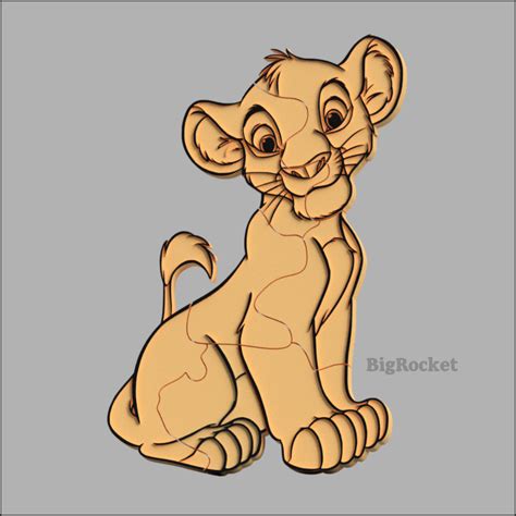 Stl File Simba Puzzle 🧩・3d Printable Model To Download・cults