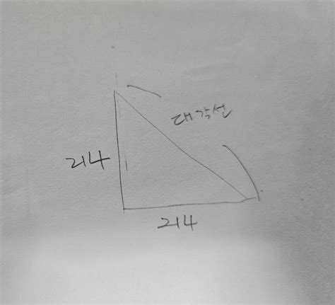 삼각형 대각선 길이 지식in