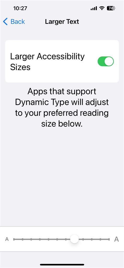 Feature Request Use Ios System Accessibility Font Sizes Instead R