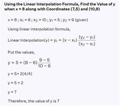 Interpolation Formula