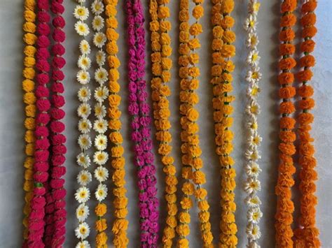 Traditional Indian Wedding Flower Strings Premium Ai Generated Image Traditional Indian Wedding Flower Strings Premium Ai Generated Image