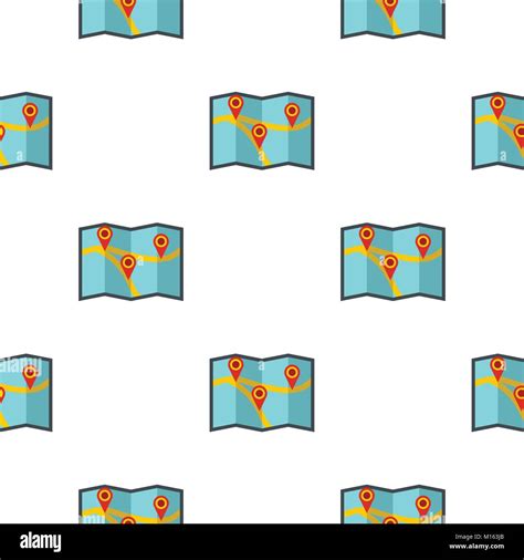 Map With Pointer Pattern Flat Stock Vector Image And Art Alamy