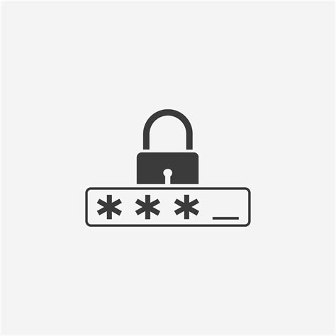 Asterisks Footnote Lock Icon Vector Parol Password Symbol 35057182