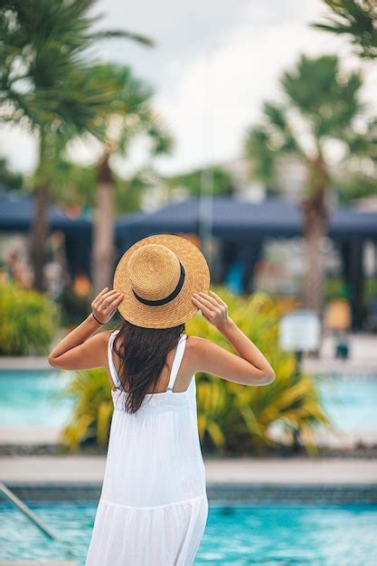 Premium Photo Young Beautiful Woman Enjoying Summer Vacation In