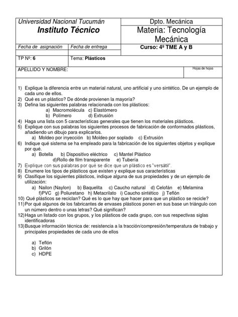 Tpn° 6 Plásticos Pdf