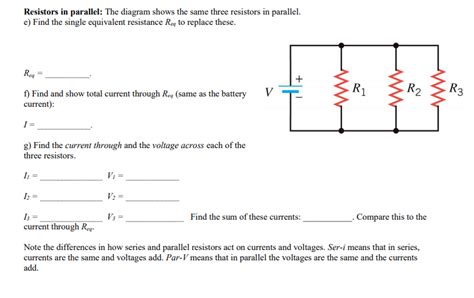 Solved Resistors In Series The Diagram Shows Three Chegg Com