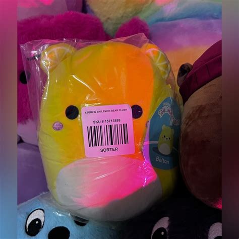 Squishmallows Toys Squishmallow Belton The Lemon Bear 8 Limited