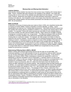 Principles Missing Data