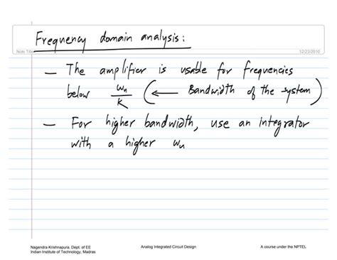 Analog Circuit Design By Nagendra Krishnapur A Ppt
