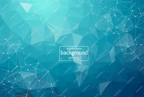 Premium Vector Abstract Dark Blue Polygonal Space Background With Connecting Dots And Lines