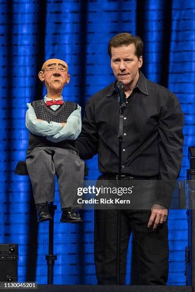 Comedian Ventriloquist Jeff Dunham Performs Onstage During The News