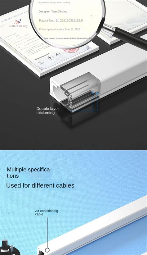 Pvc Self Adhesive Trunking Mini Square Trunking Network Power Cable