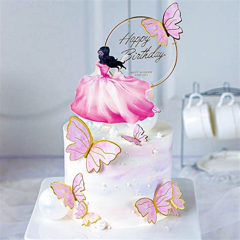 Buy Butterfly Happy Birthday Cake Toppers Set 22 Pcs Butterfly Cake