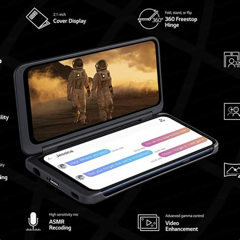 Lg G8x Dual Screen Aurora Black Dual Oled Screens Mobile