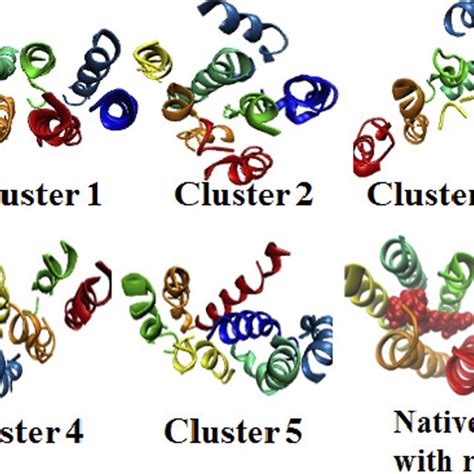 Typical Structures In Each Cluster Selected In The Highest Density
