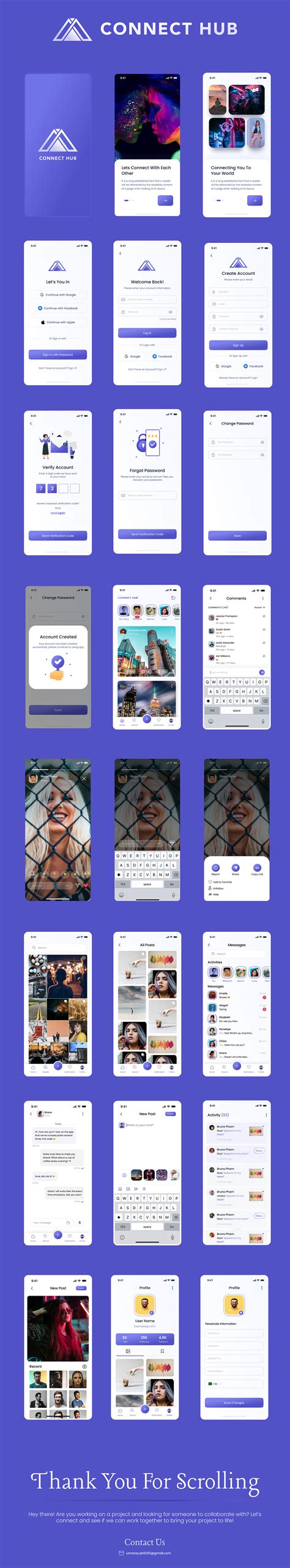 Social Mobile App Ui Behance
