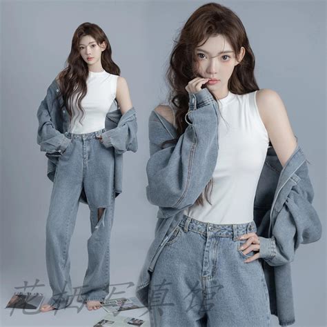 Ada Stok Tema Foto Studio Gaya Ins Korea Retro Manis Gadis Sejuk Gaya