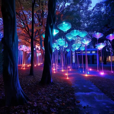 森林里的灯光小品用ai做照明设计 小红书