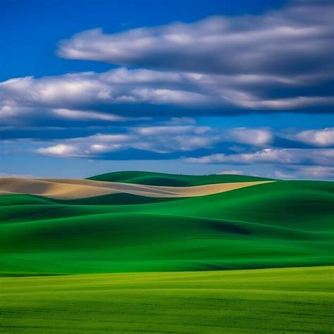 Premium Ai Image A Lush Green Field Of Dreams