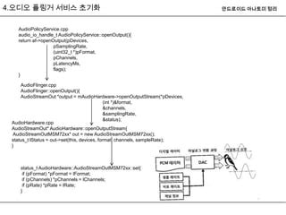 Android audio system 오디오 플링거 서비스 초기화 PPT