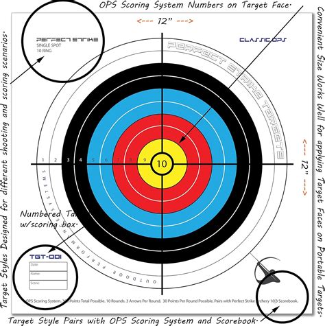 Buy Perfect Strike ARCHERY System Targets CLASSIC OPS No Heavy Paper Practice Targets