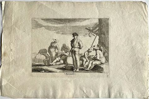 Antique Print Engraving I September By Frederick Bloemaert