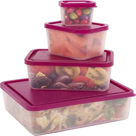 Reusable Lunch Containers Set Of 4 Microwave Safe Meal Prep