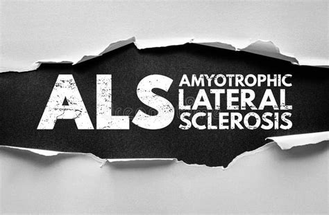 Als Amyotrophic Lateral Sclerosis Text Revealed Through Torn Paper Design Representing