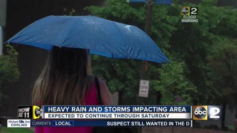 Heavy Rain And Storms Cause Flooding Throughout Baltimore Youtube
