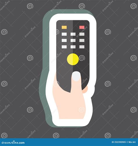 Sticker Holding Remote Suitable For Hand Actions Symbol Simple Design Editable Design