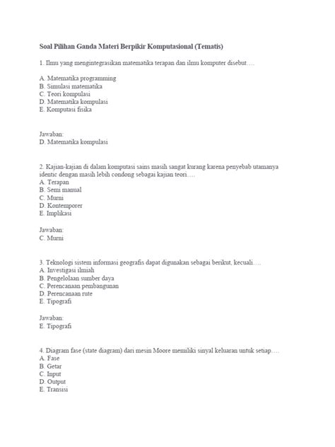 Soal Informatika Kelas 10 Pdf