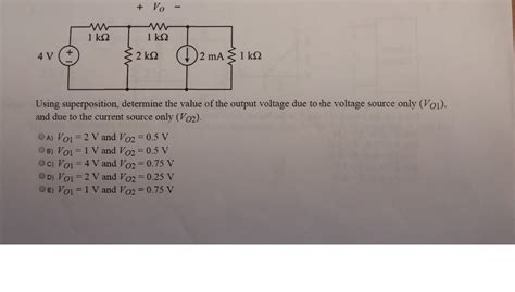 Solved Using Superposition Determine The Value Of The Chegg